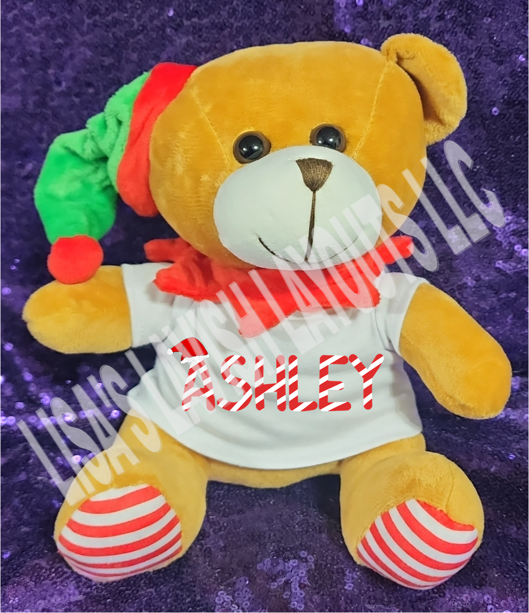 Christmas Bear Stuffed Animal – Lisa's Lavish Layouts LLC
